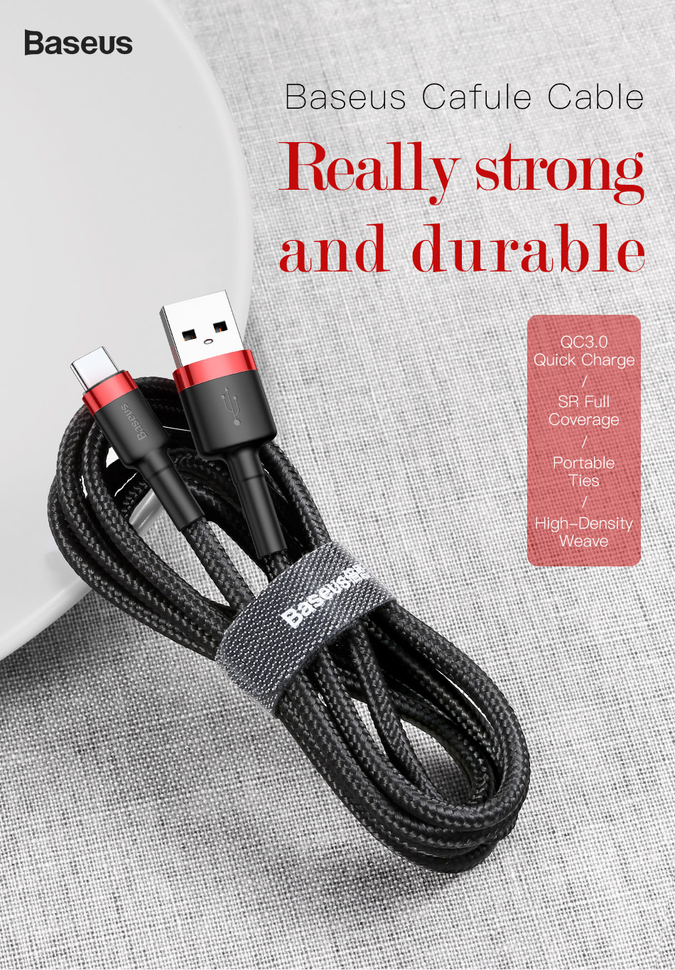 Baseus Type C USB Cable 3A/2A for Quick Charge & Fast Charging ...