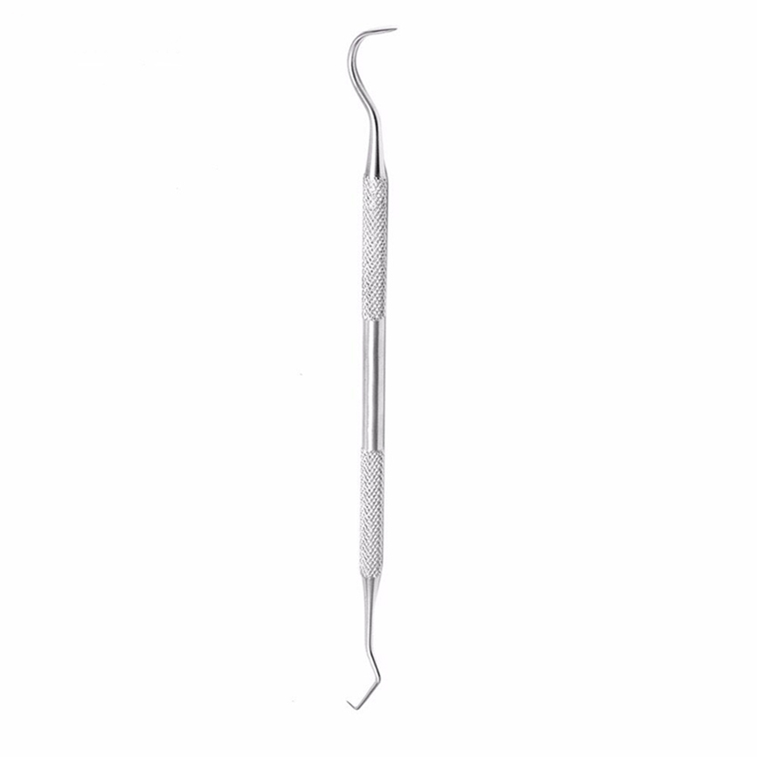 Stainless steel double headed probe for removing dental plaque and ...