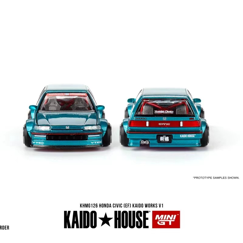 Kaido House + MINIGT Model Car Honda Civic (EF) Kaido Works V1 Alloy ...