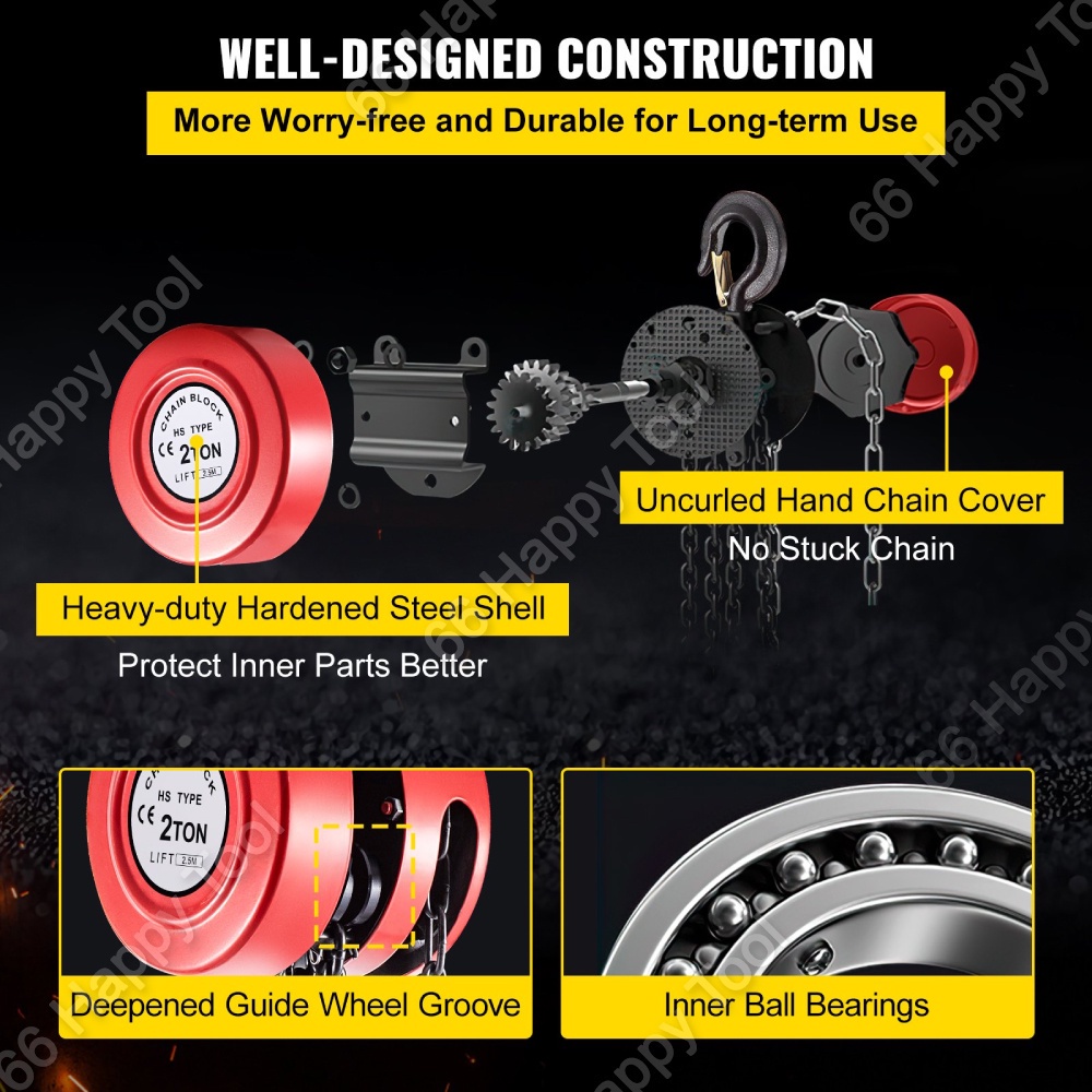 (1Ton / 2Ton) Heavy Duty Chain Block Lifting 3M 5Meter HS-Type Chain ...