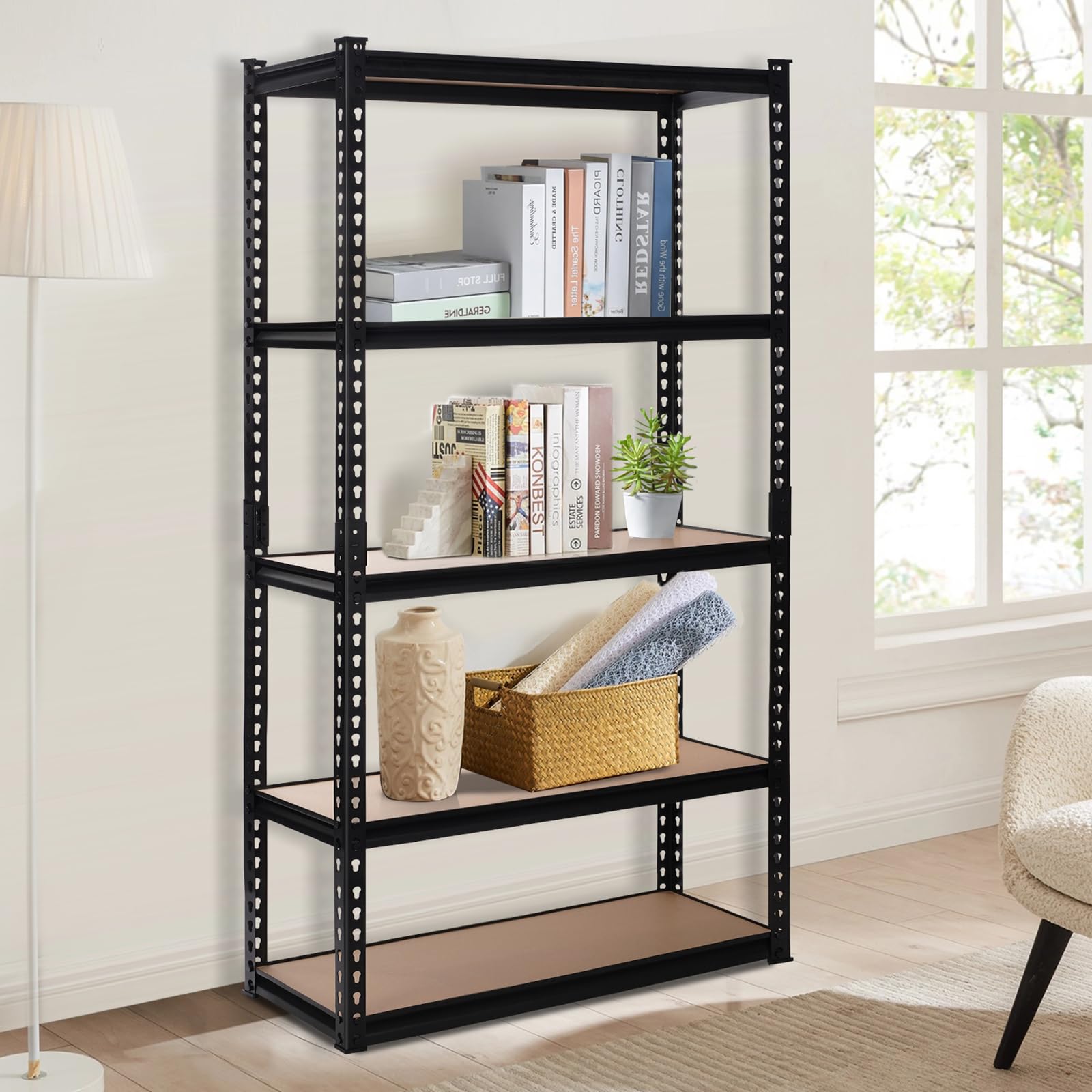 【Ready Stock】3-6L 3/4/5 Adjustable Tier Metal Boltless Rack Besi ...