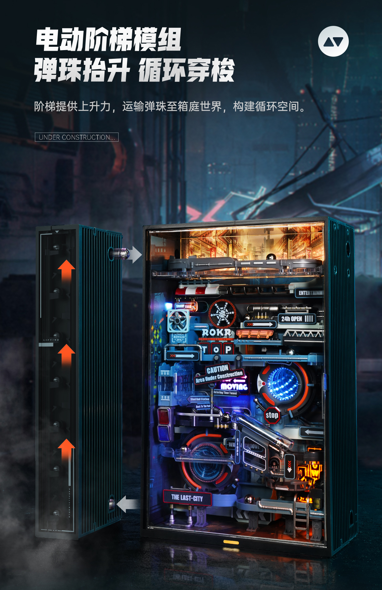 ROKR Parallel World DIY Building Toy Sets LED Marble Run 3D Puzzle ...