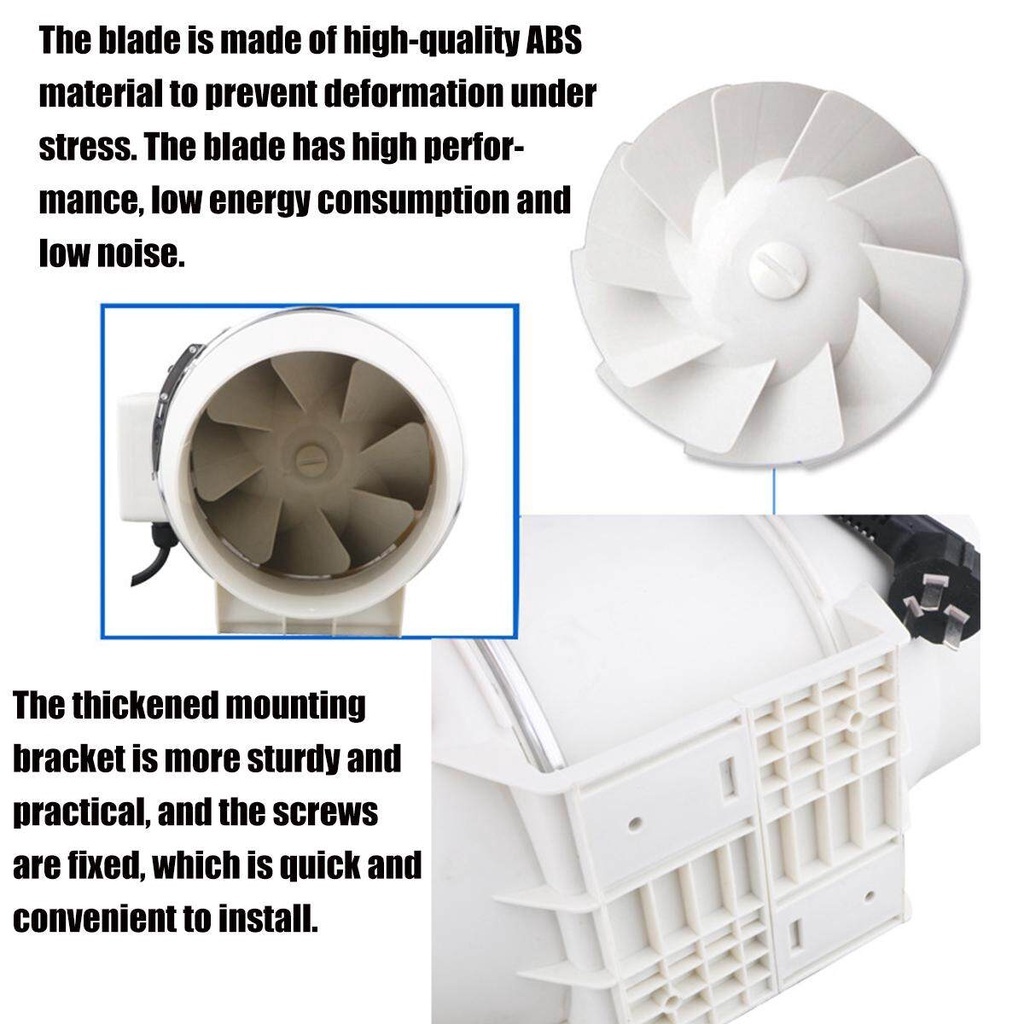 4/6/8 inch diagonal flow pressurized duct fan Exhaust Fan Ventilation ...