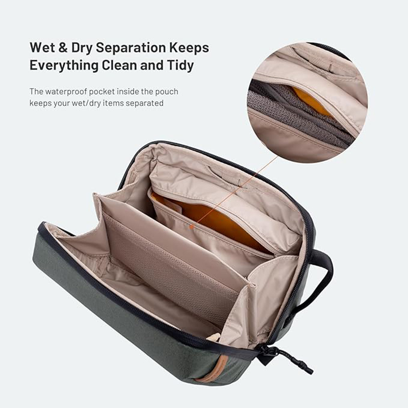 Wash Pouch Hanging Toiletry Bag for Men Women, Waterproof Dopp Kit ...