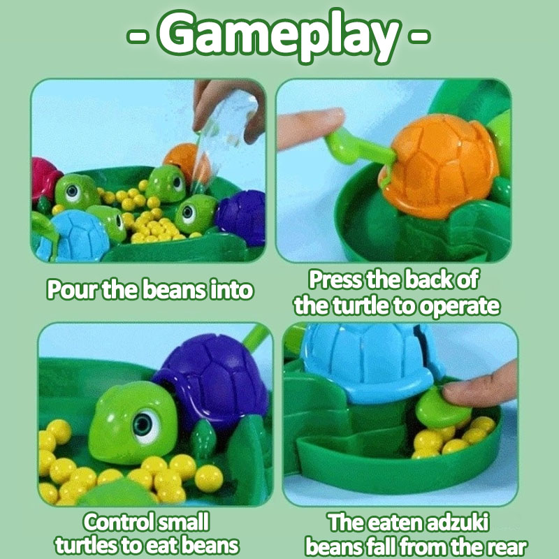 🔥Ship 24H🔥 Kids Toys Board Game Turtle Eat Bean Toy Kids Interactive 2 ...