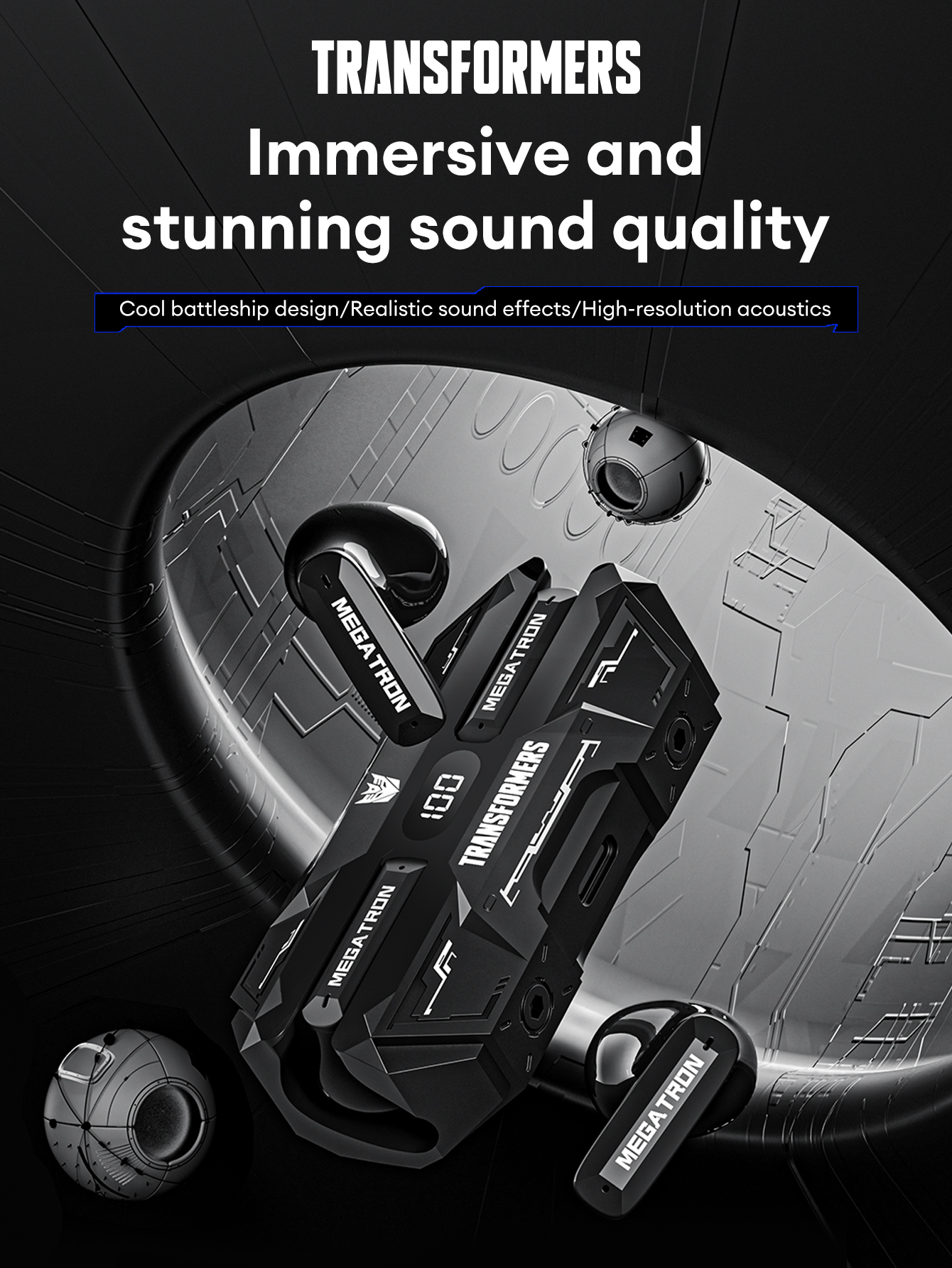 Transformers TF-T51 TWS Wireless Bluetooth Noise Cancellation Power ...