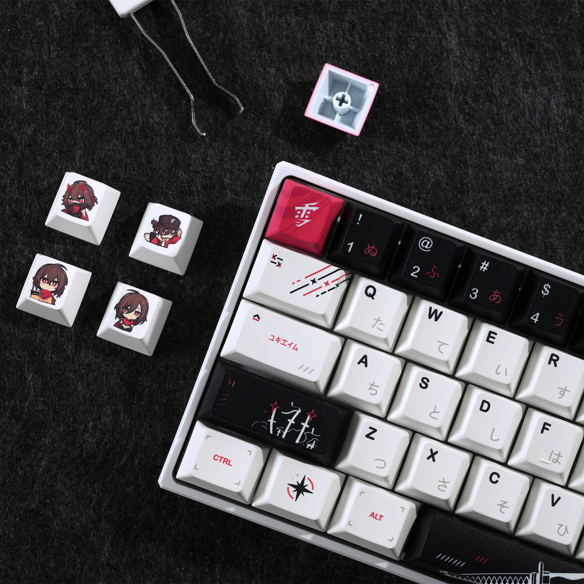 Yuki Aim keycaps Japanese character root PBT keycaps 132key | Shopee ...
