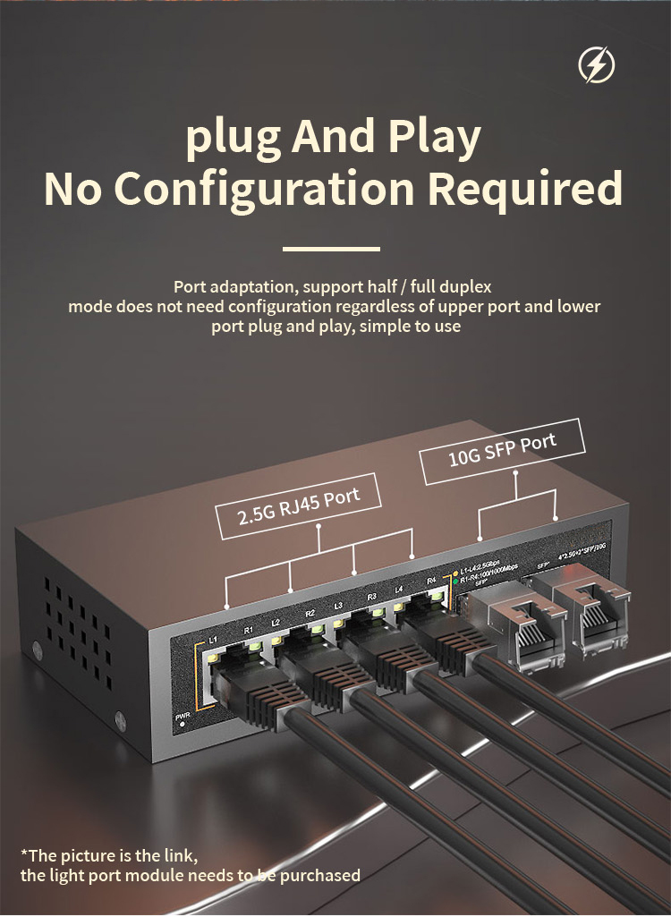 2.5G Switch Unmanaged Network Switch+server convergence monitoring AP ...