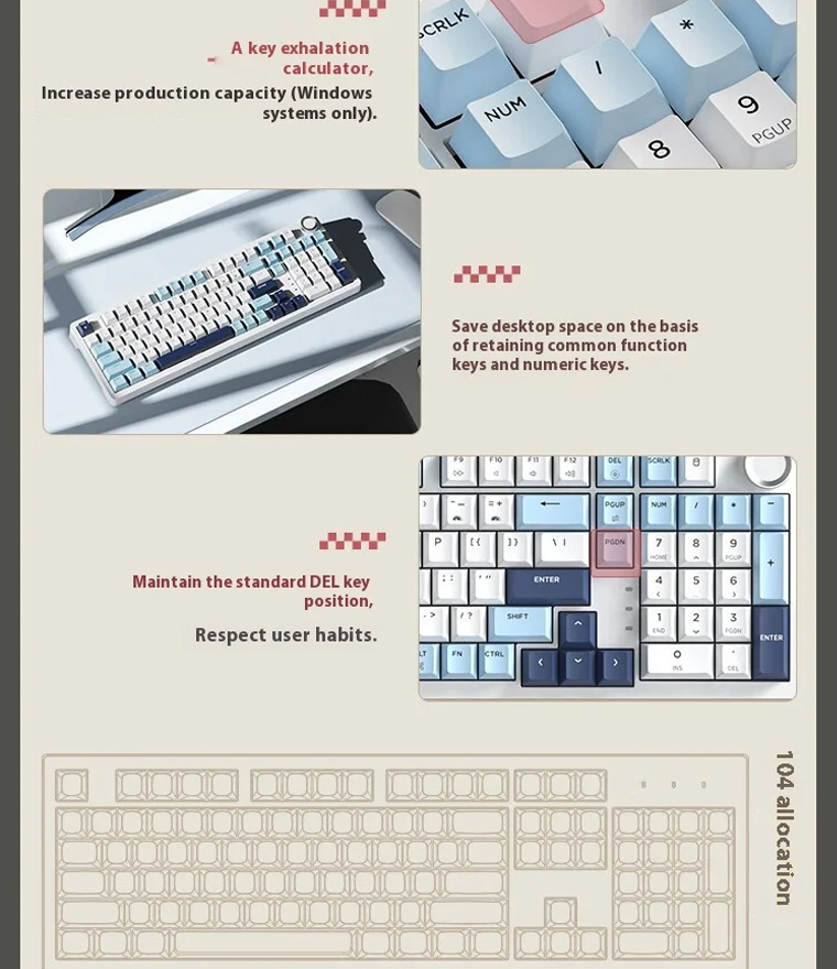 Jingzao JZ990 V2 three mode customized mechanical keyboard, GasketPro structure, hot plug, with ...