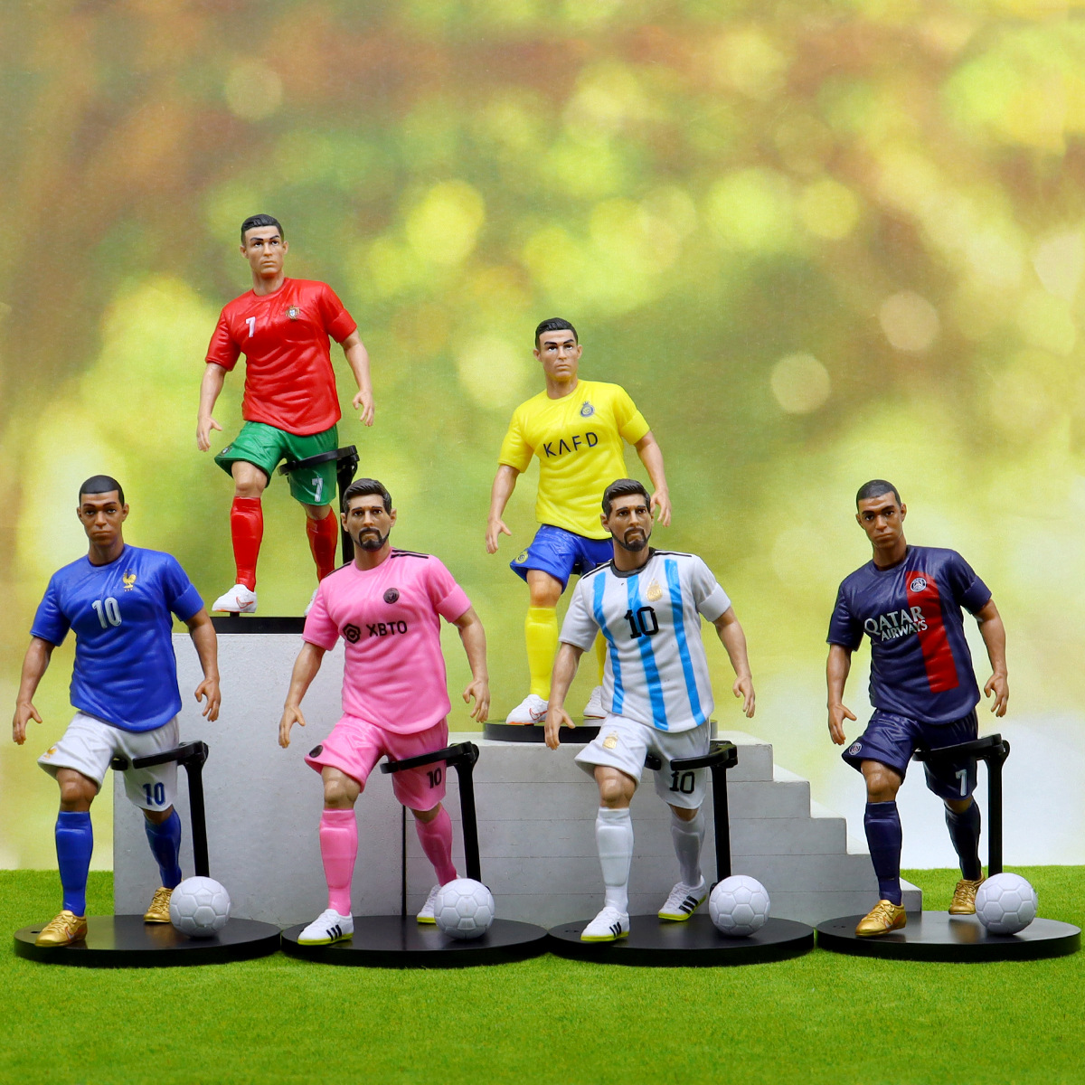 1Pcs 19cm Soccer Star Cristiano Ronaldo Leo Messi Kylian Mbappé ...