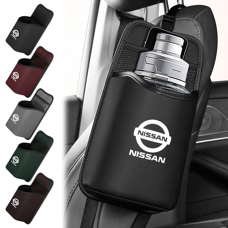 1pcs Leather Car Storage Bag Universal Car Seat Side Organizer Pocket ...