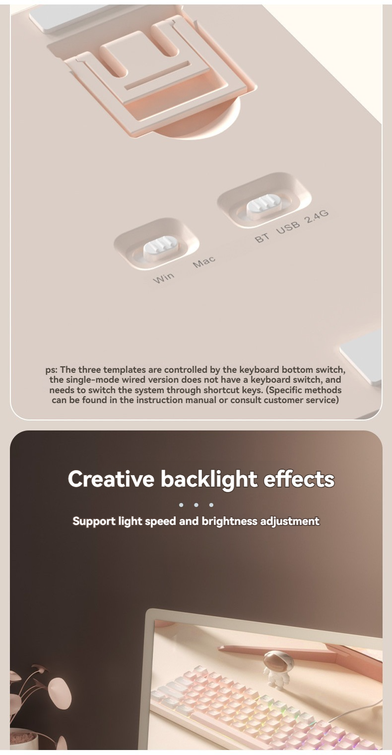 【Fast delivery】AK82 Wireless Mechanical Keyboard Bluetooth Wired ...