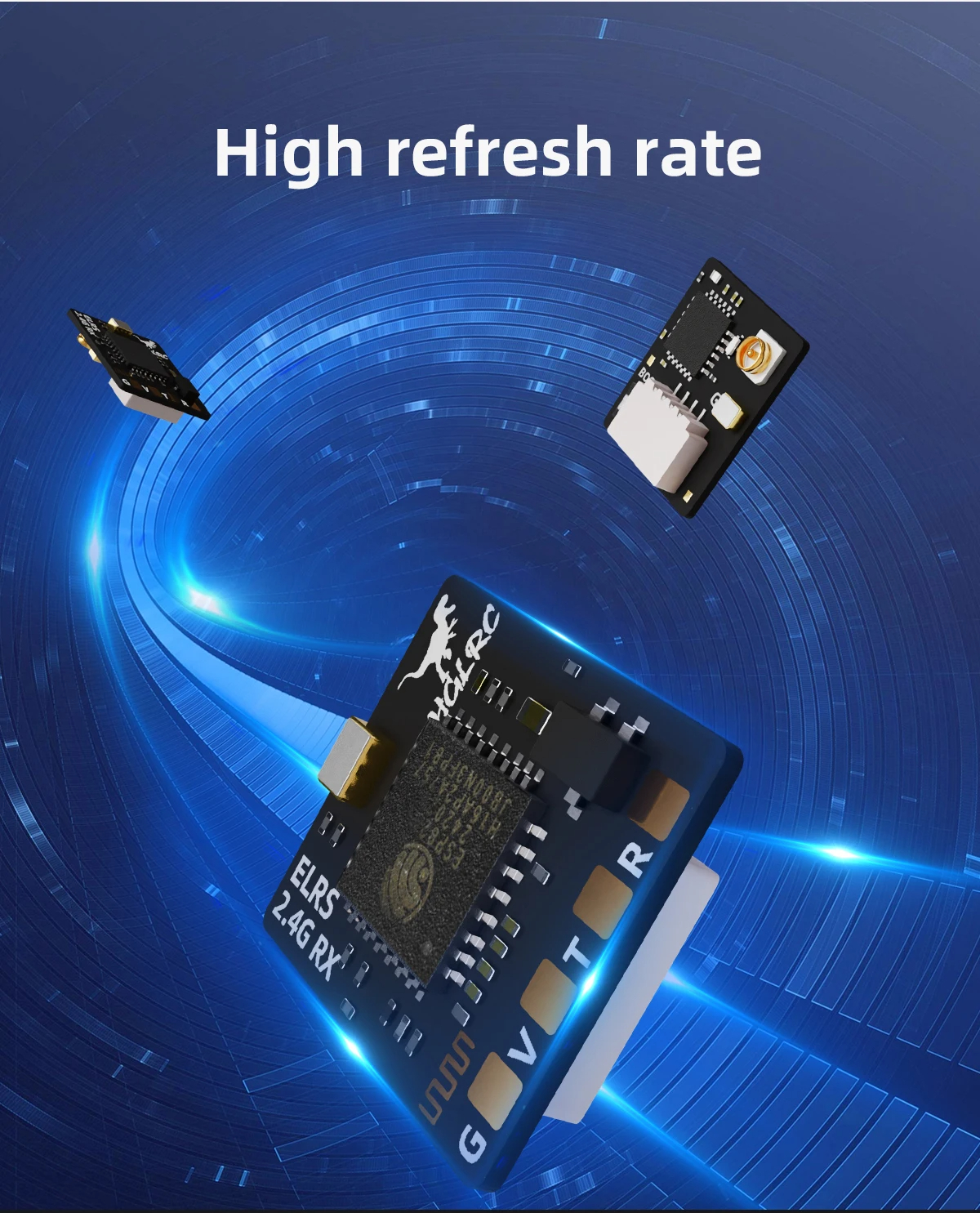 HGLRC ELRS 2.4G Receiver 500MHZ Refresh Rate ELRS 3.0 for RC Airplane ...