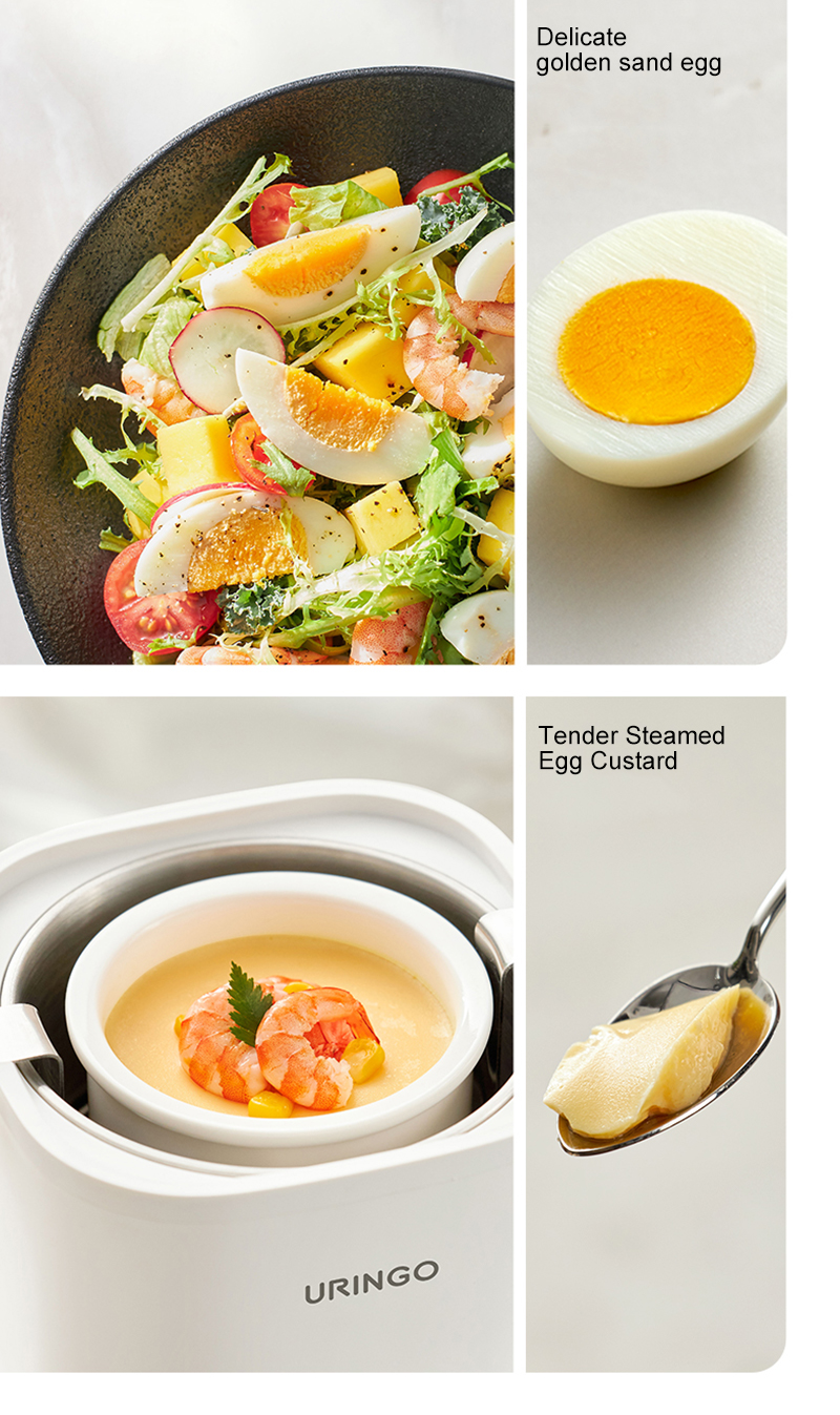 URINGO Egg Boiler Multifunctional Mini Electric Stew Pot Appointment ...