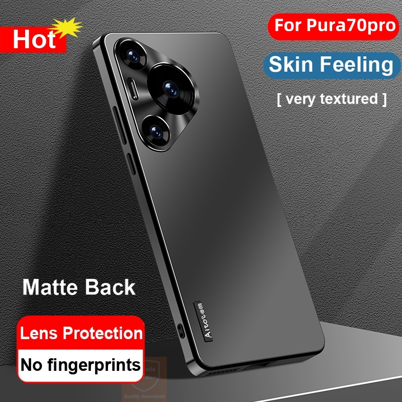 For Huawei Pura70 Ultra P60 Art Mate 30 40 50 60 Pro+RS Case Premium Plating Frosted Hard Metal ...