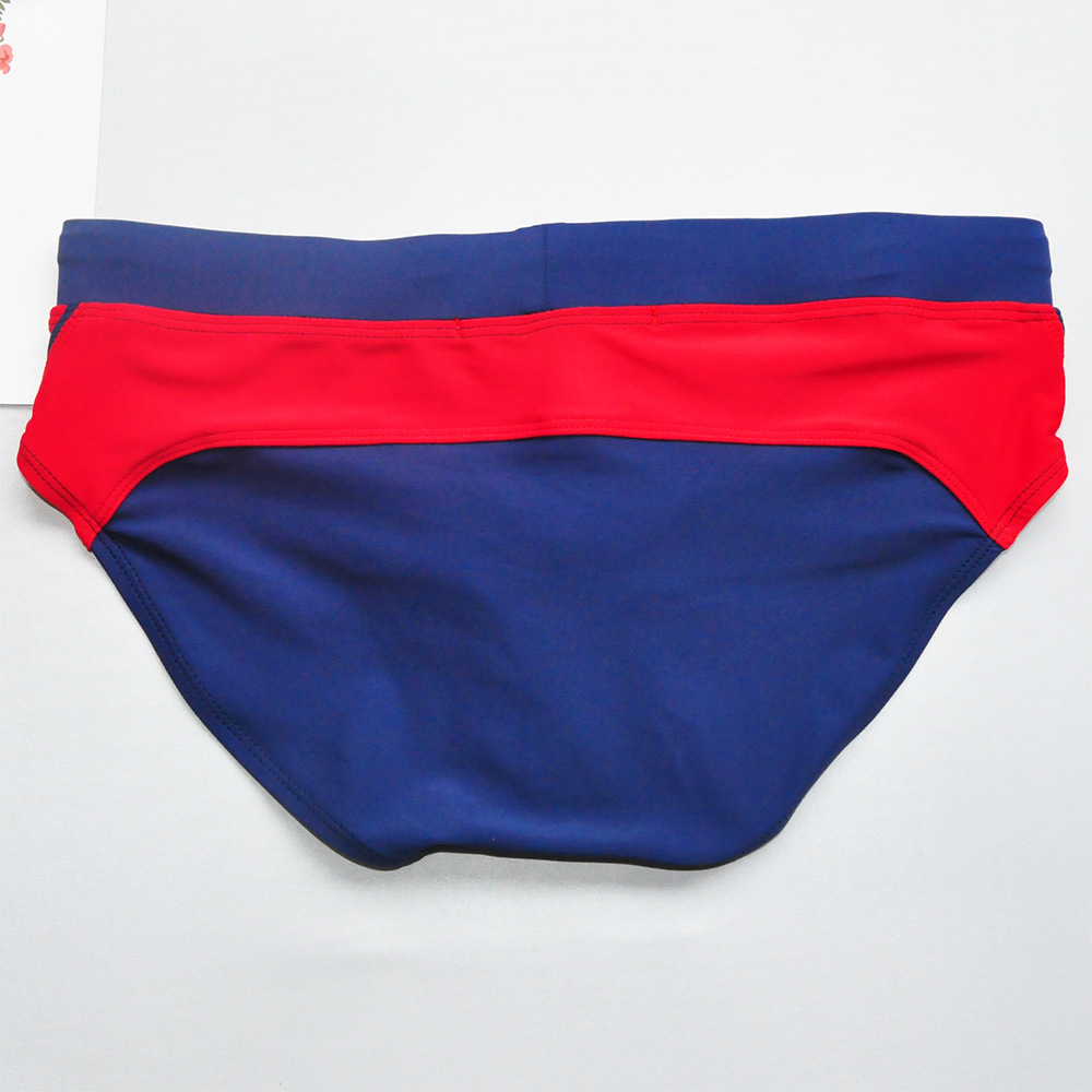 Men's Color Matching Printed Triangle Swimming Trunks HHA03 | Shopee ...