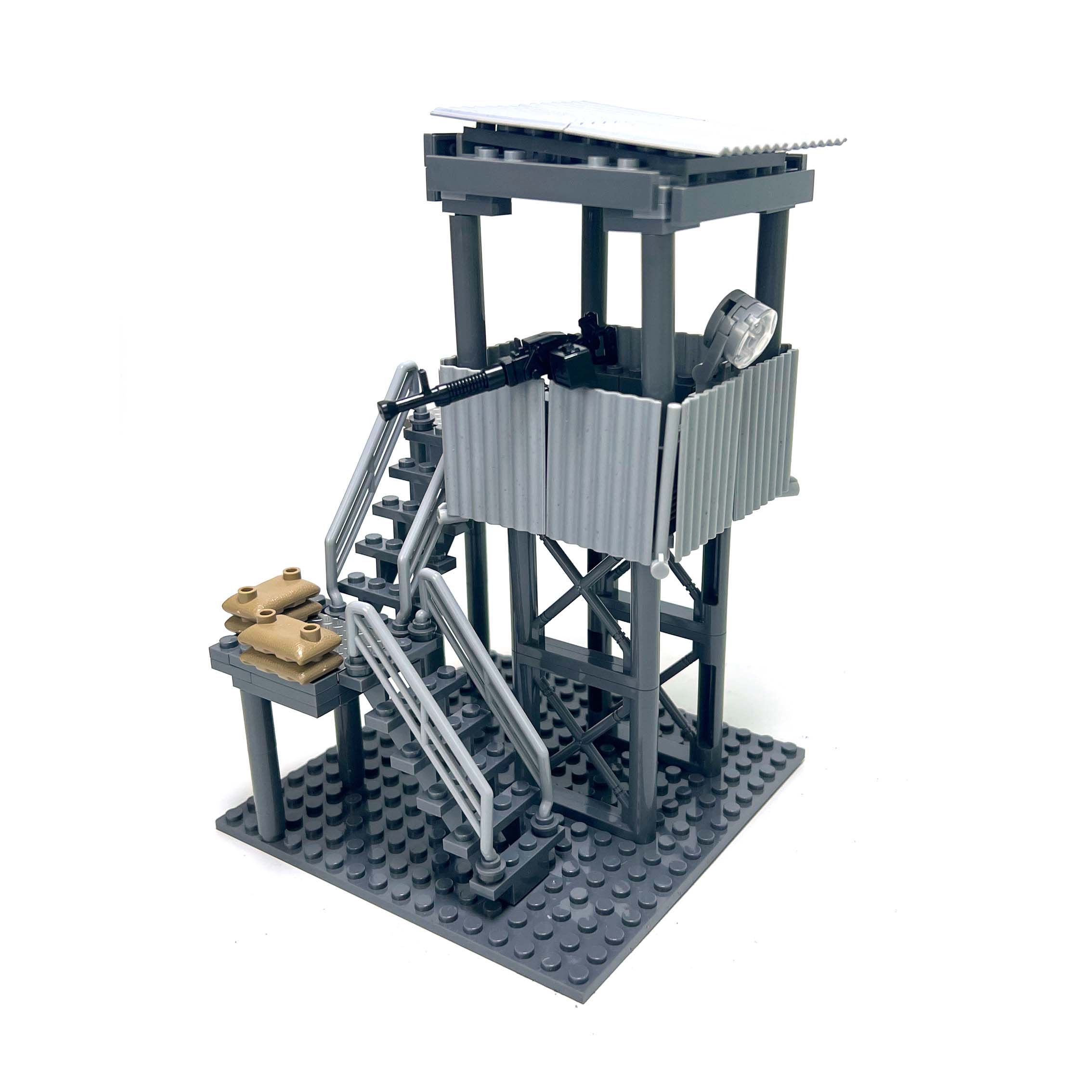 MOC Building Blocks Kit Watchtower Figures Military Sentry Post Field ...
