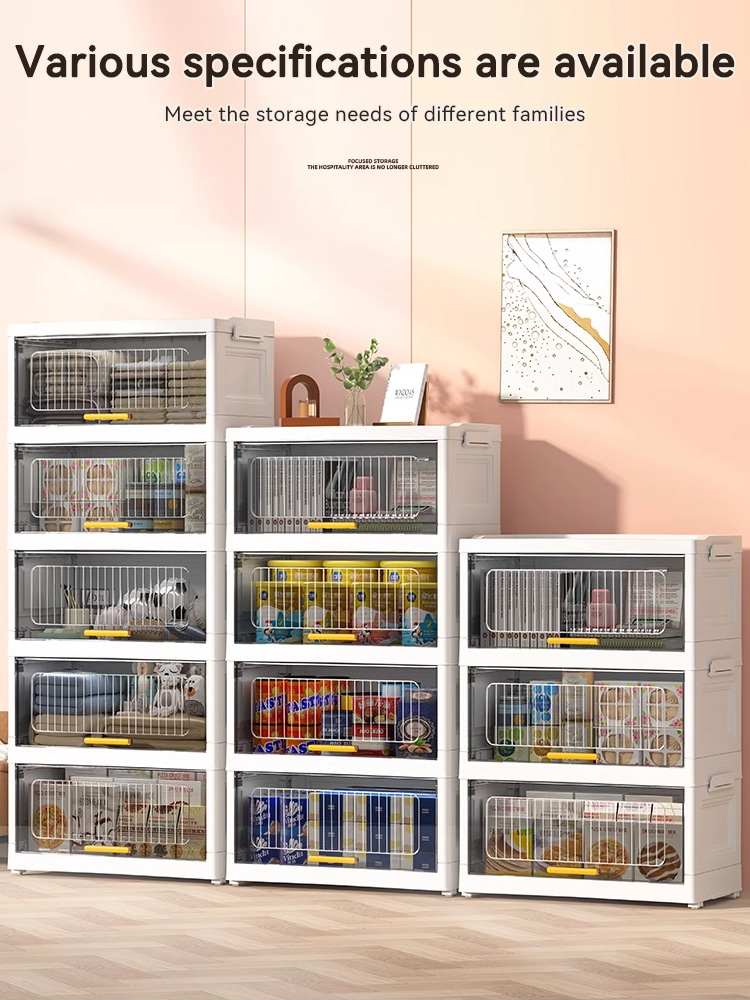 Foldable Storage Box With Wheels Stackable Shoes Storage Box Plastic ...