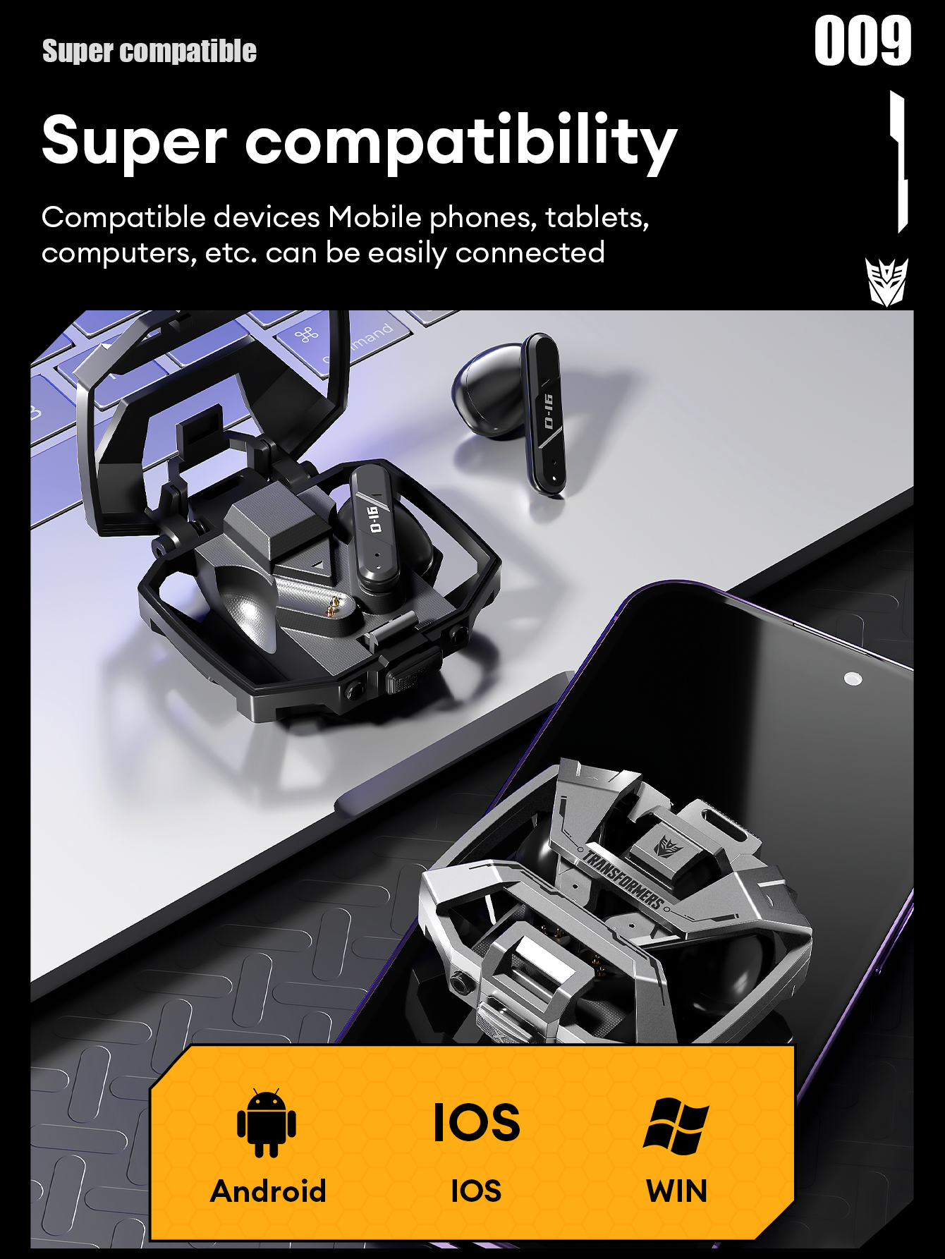 Transformers TF-T32 TWS Wireless Bluetooth Earphone Bass Stereo Sound ...