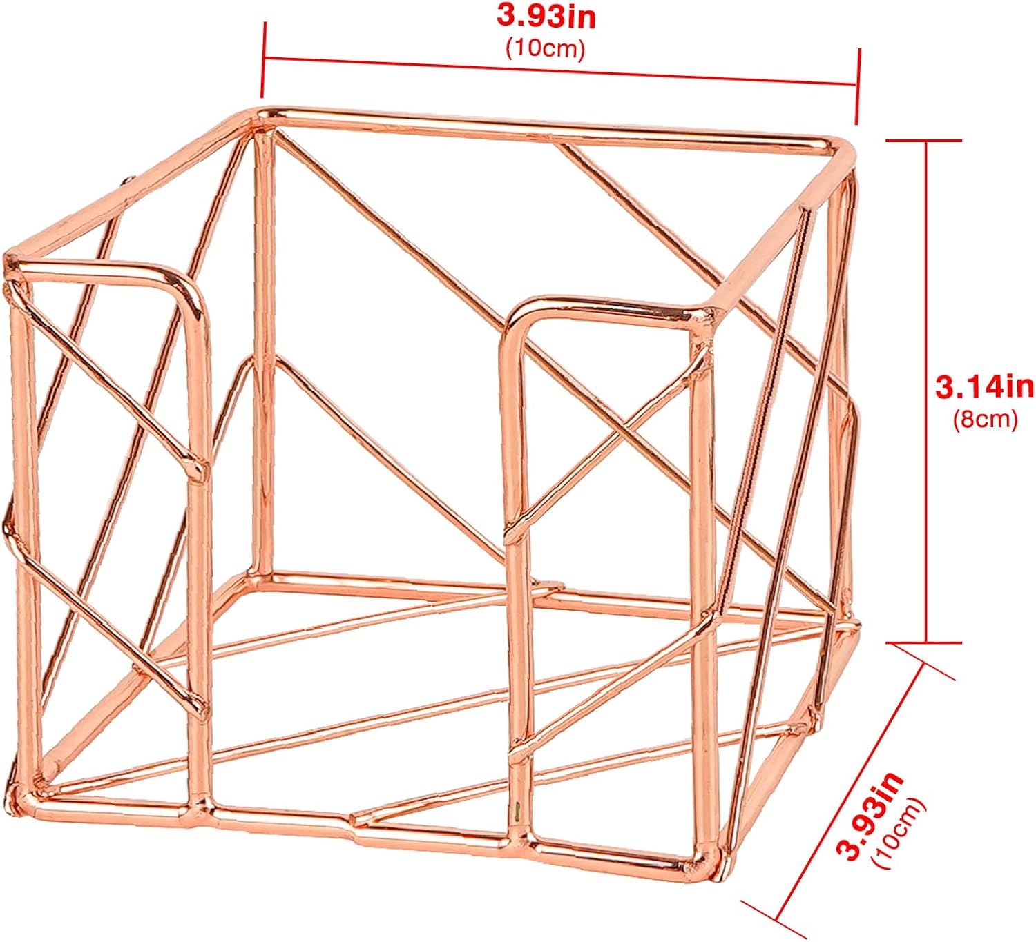 Sticky Note Holder Rose Gold Memo Note Cube Holder Dispenser Notepad ...