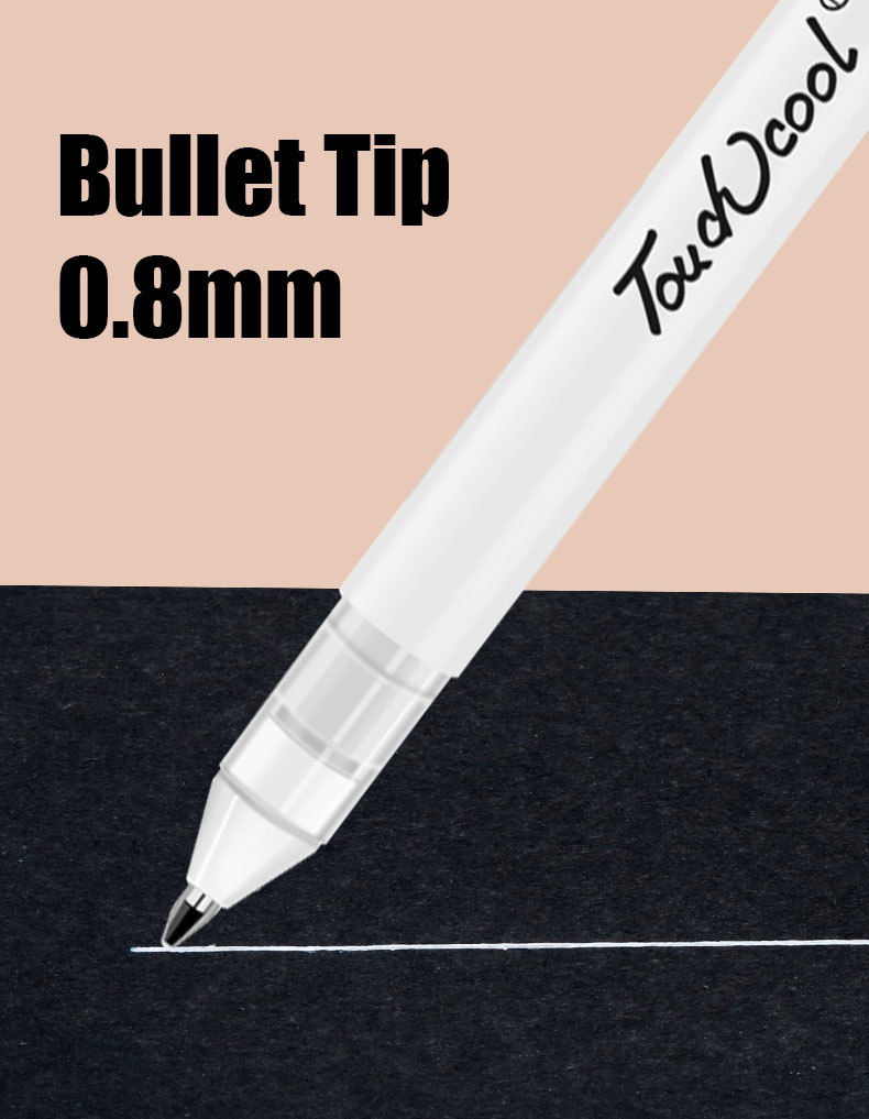 1/3/5Pcs White Gel Pen Manga Highlight Pens White ink Waterproof Sketch ...