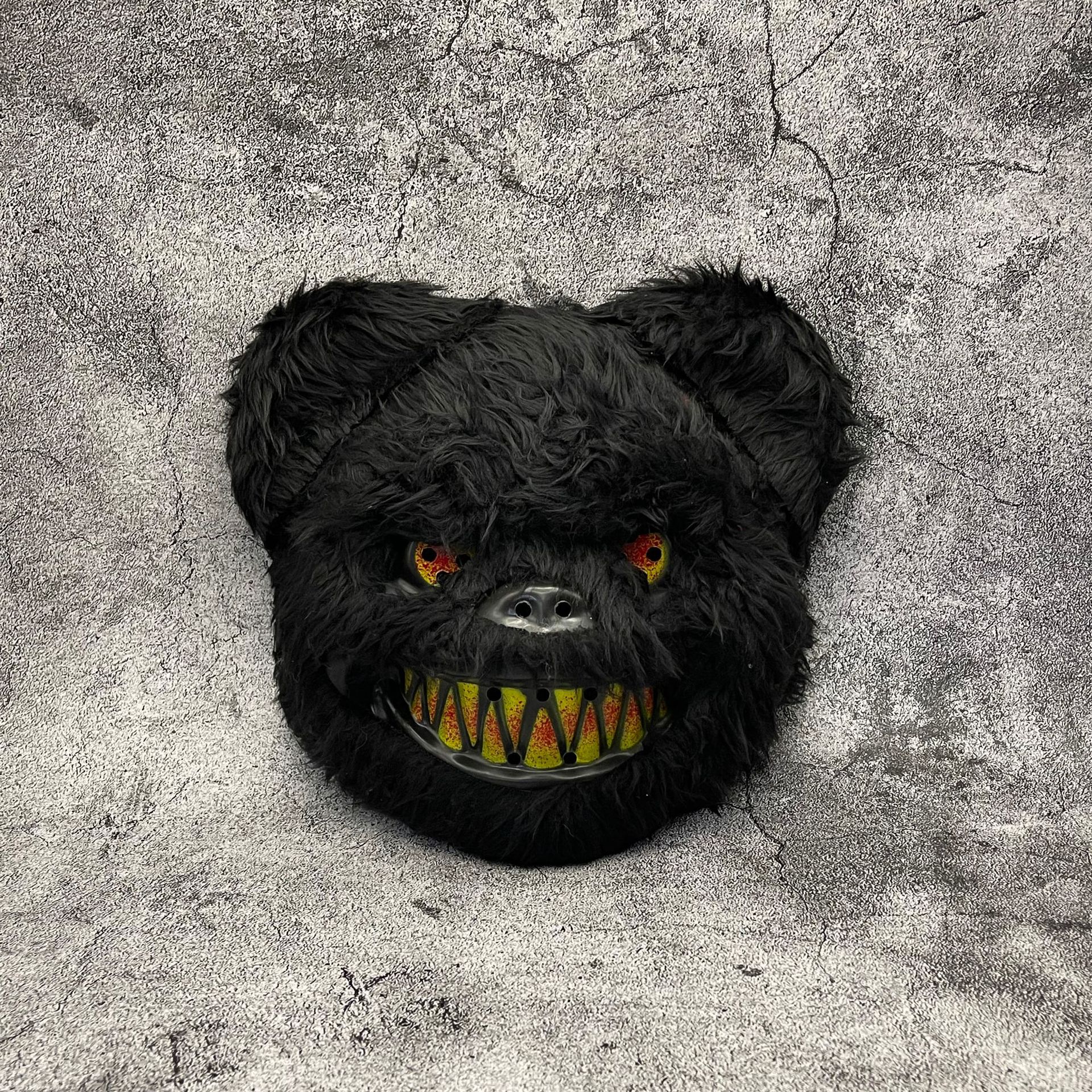 Halloween Scary Bunny Mask Black Bear Black Rabbit Mask Night Club ...