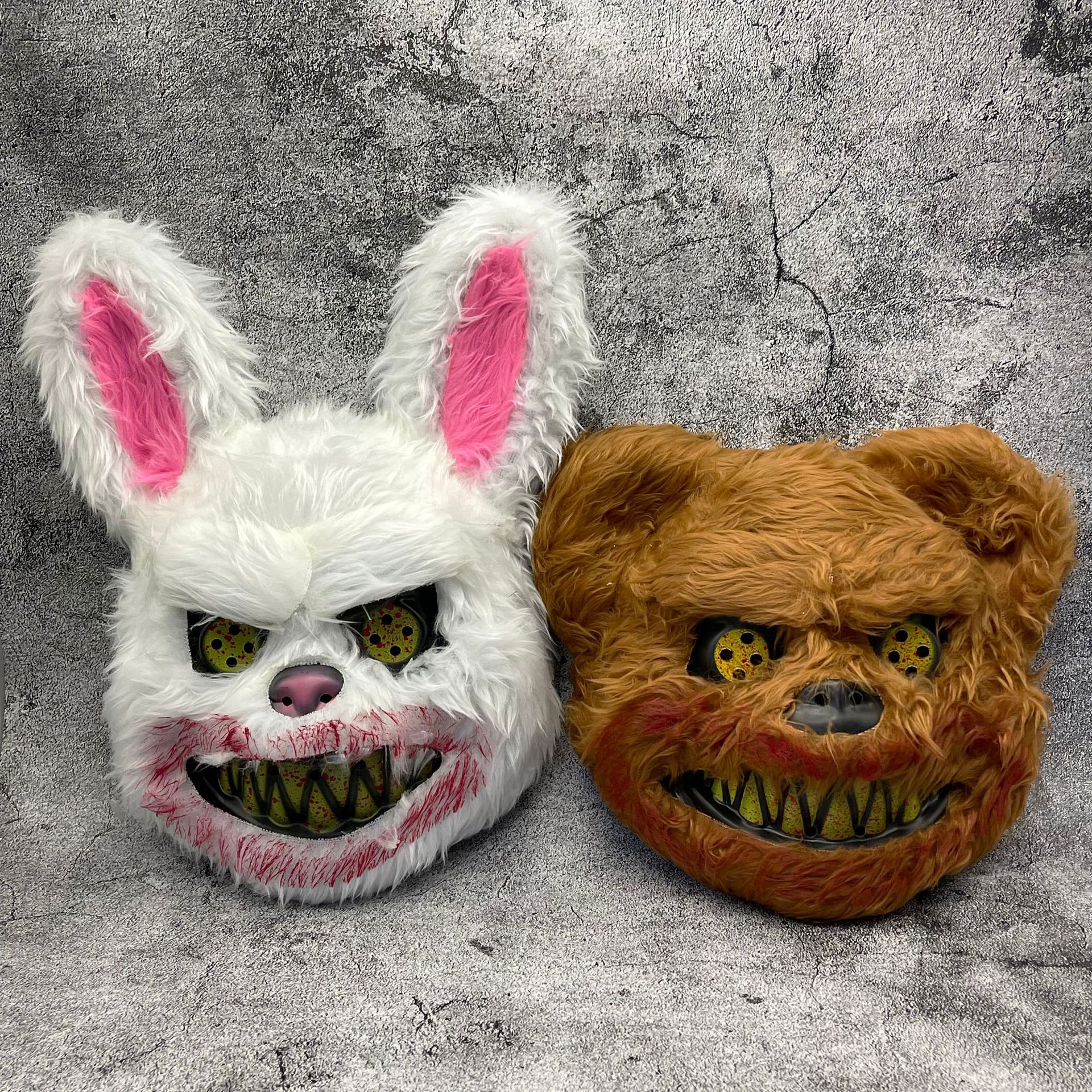 Halloween Scary Bunny Mask Black Bear Black Rabbit Mask Night Club ...