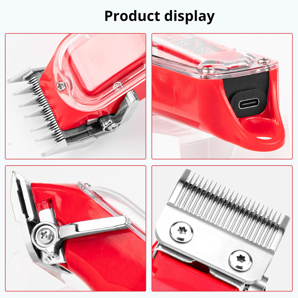 Rechargeable Hair Cutting Machine Barber Shop Fade Hair Clippers ...
