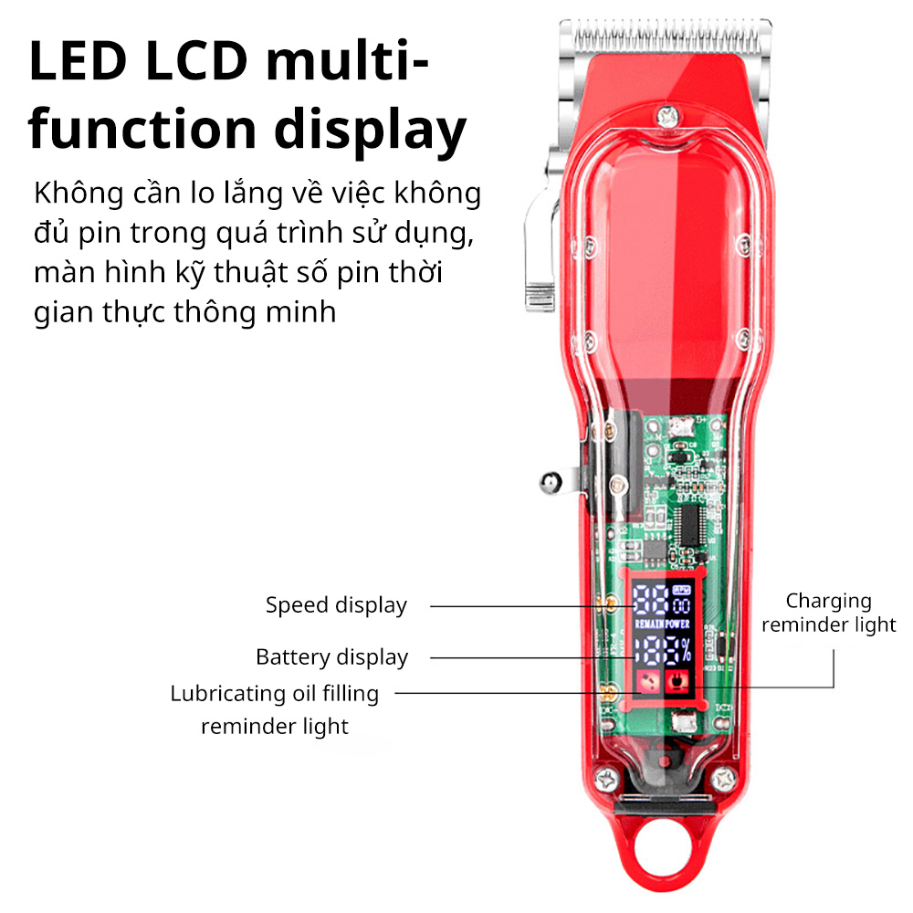 Rechargeable Hair Cutting Machine Barber Shop Fade Hair Clippers ...