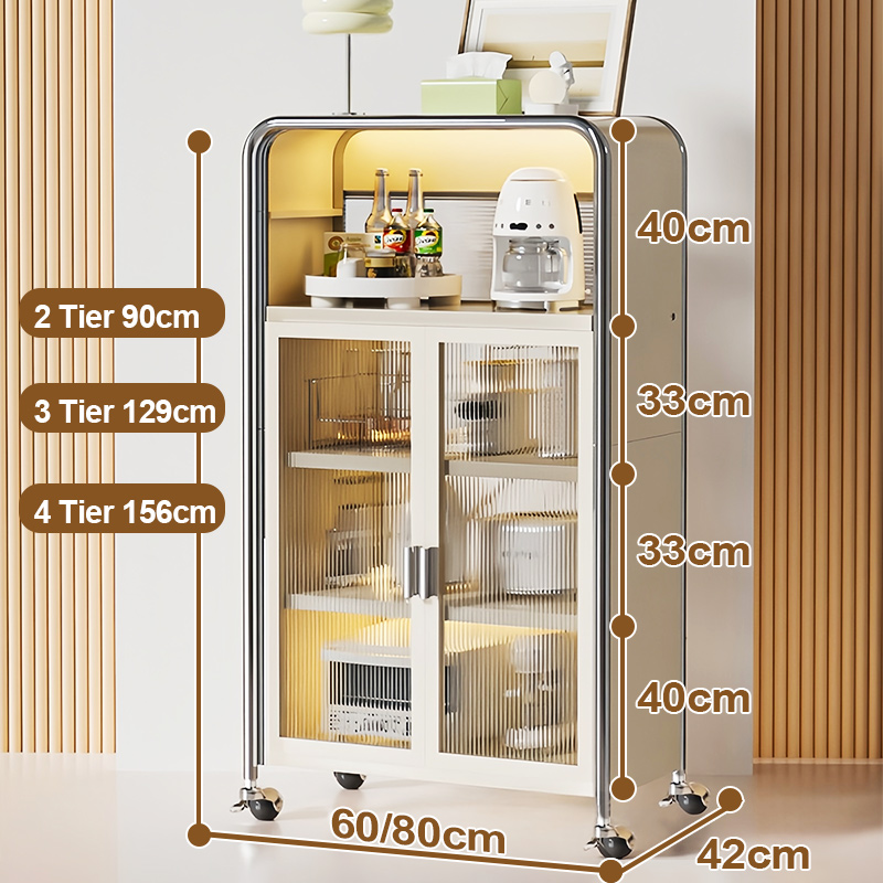 Cambond 2/3 Layers Kitchen Storage Cabinet Rustproof Dish and Bowl ...