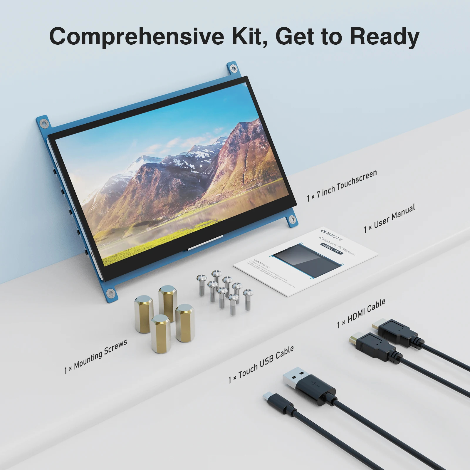 7 Inch LCD DIY HDMI Display Screen 1024x600 Ultra HD Display Screen ...