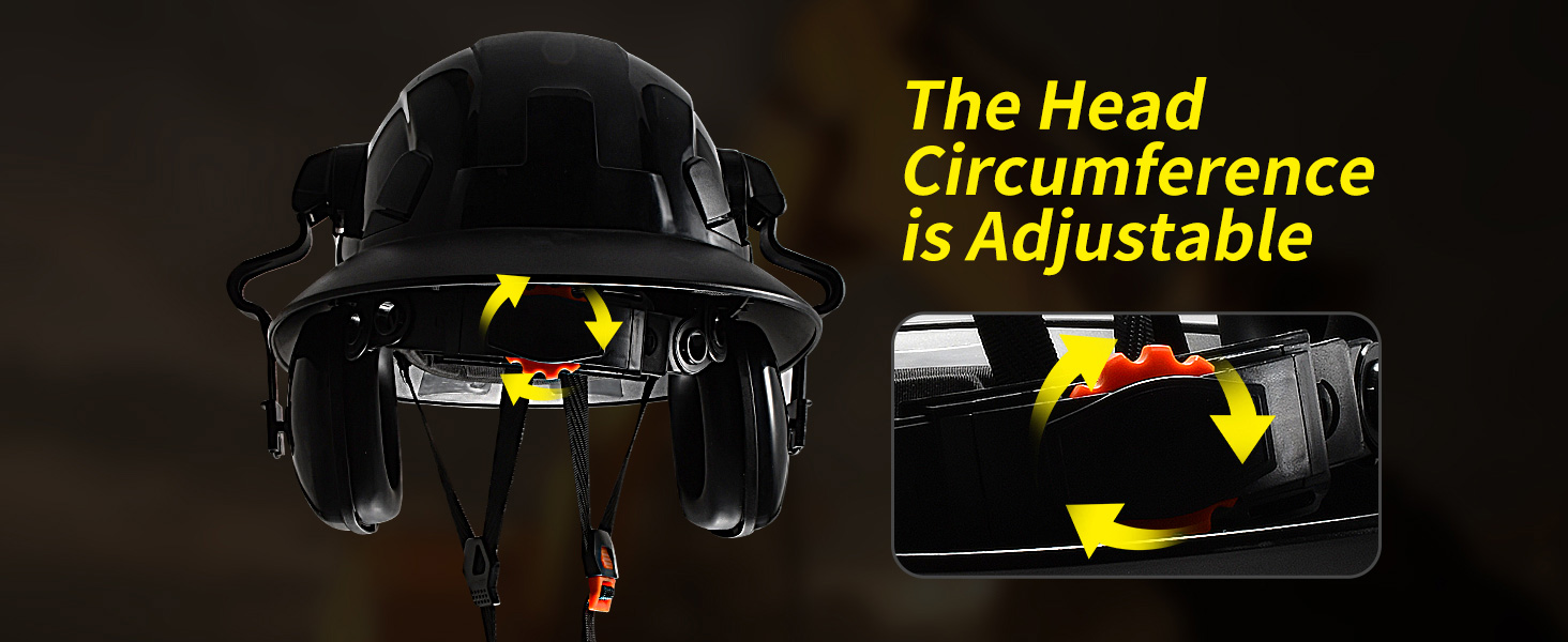 LOEBUCK safety helmet with sound ear protection industrial construction ...