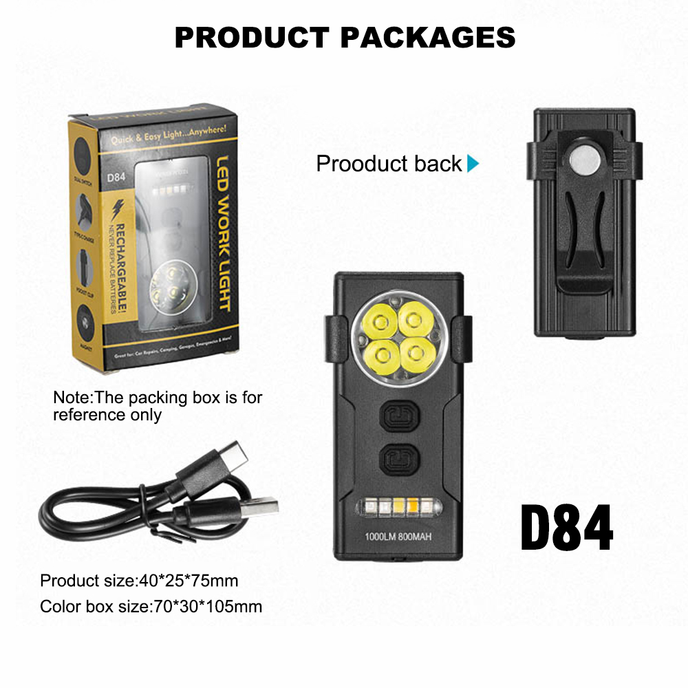 Asafee EDC LED Ultra Bright Outdoor Work Light XTE LED 1000LM Safe ...
