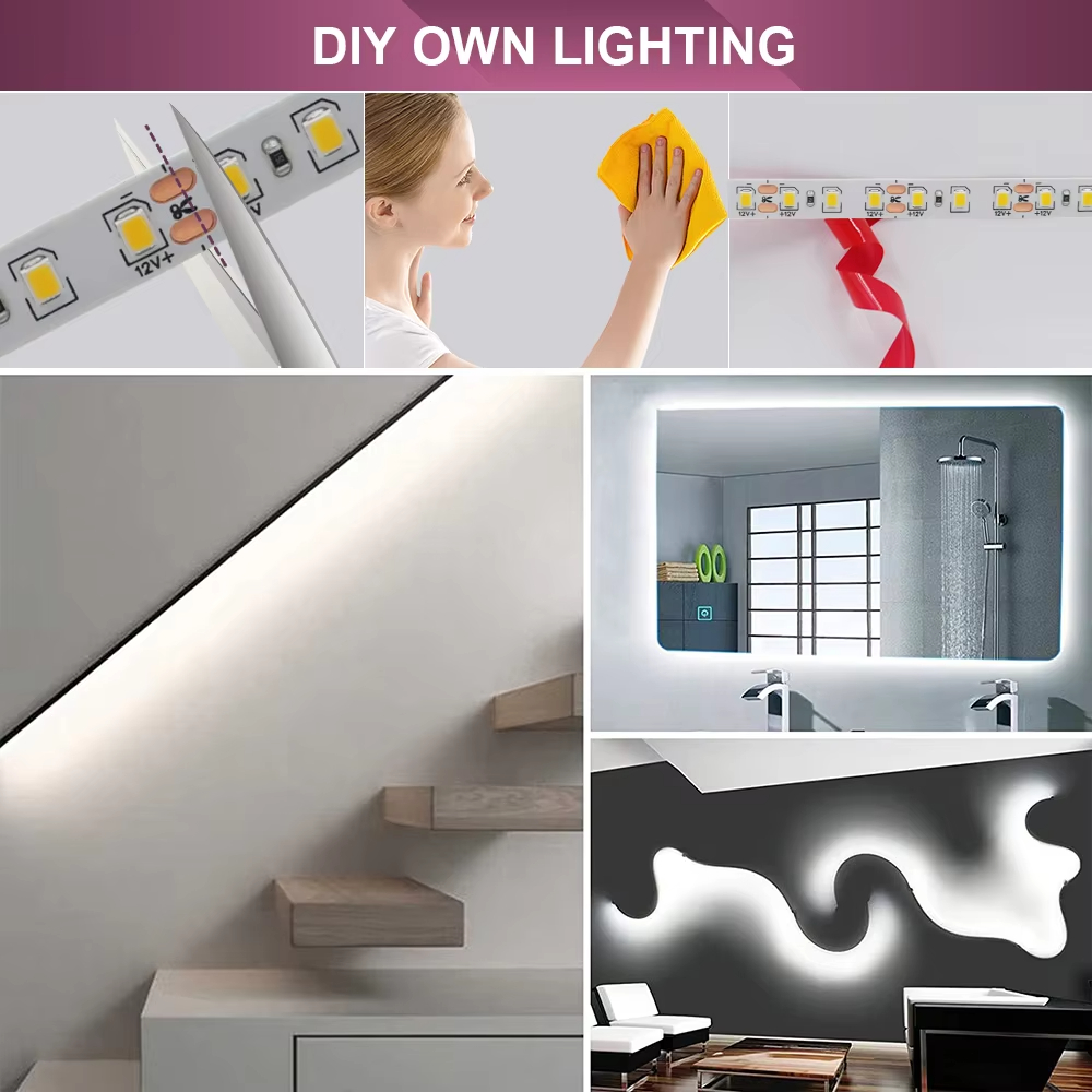 10M 24V LED Strip Light 5M 12V Led Light Strip SMD2835 Tape Flexible ...