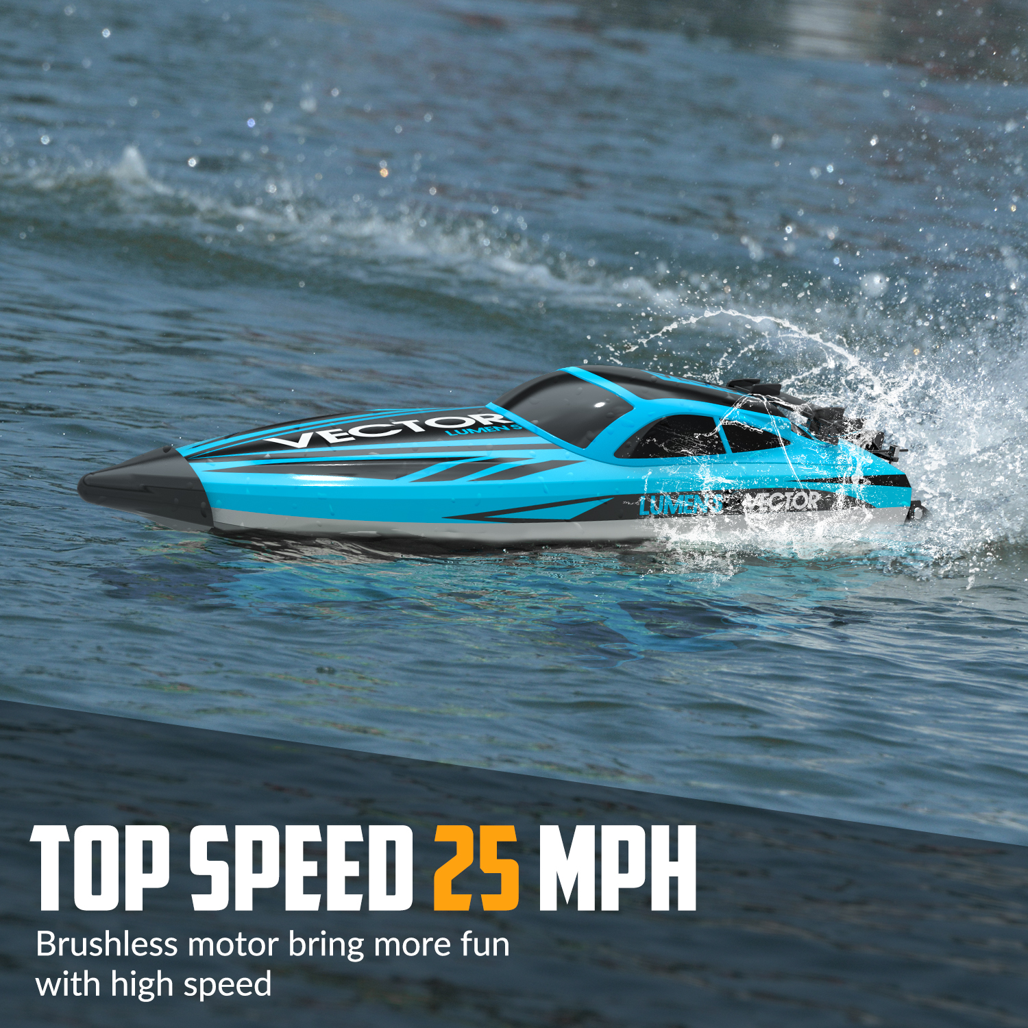 VOLANTEXRC Brushless RC Boats for Adults, 25+MPH Fast Remote Control ...