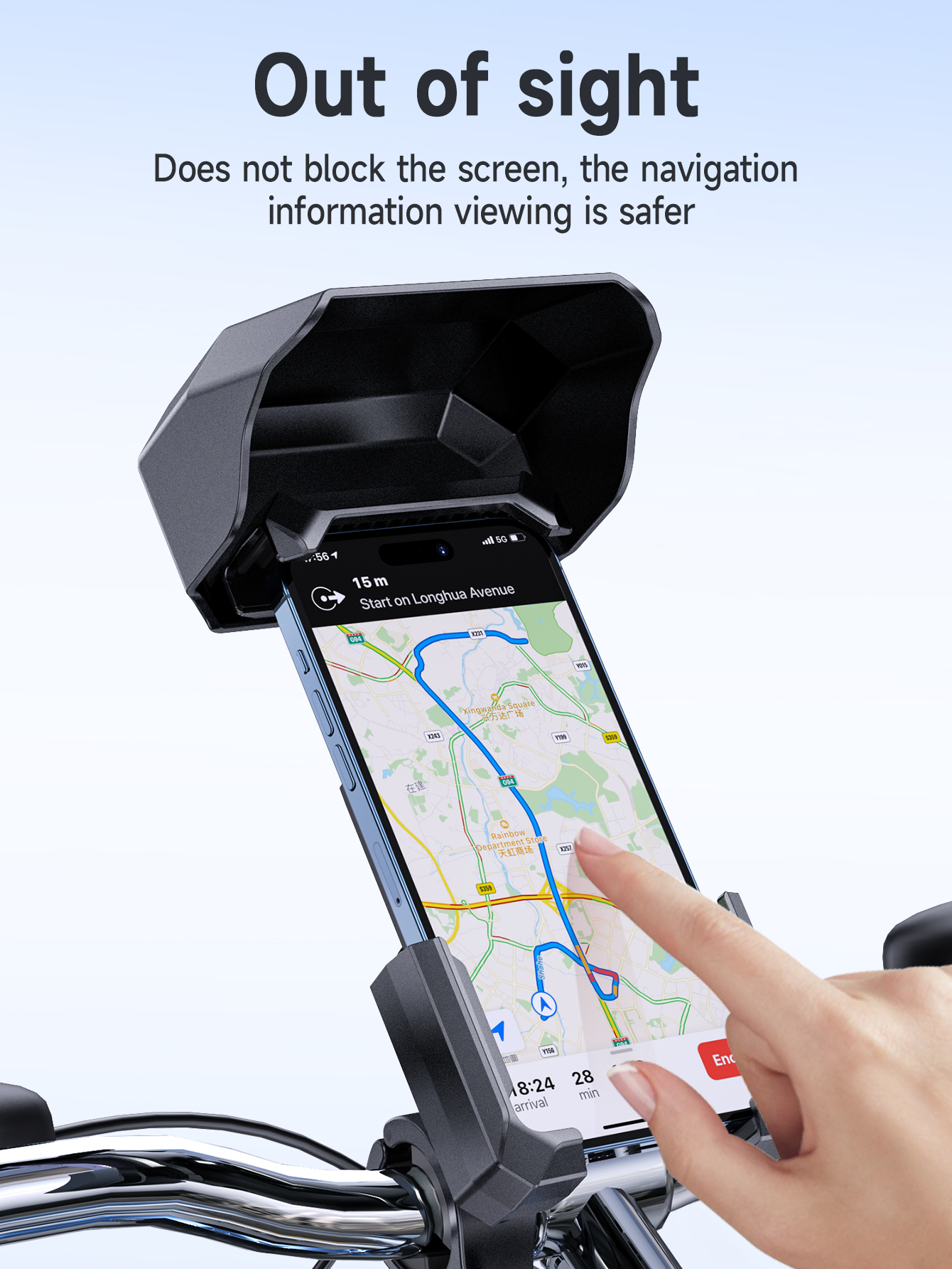 HOCO H31 Cellphone Holder Bicycle Motorcycle Stand 360° Adjustable ...