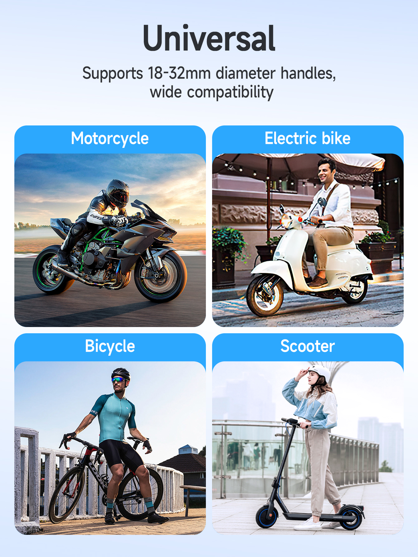 HOCO H31 Cellphone Holder Bicycle Motorcycle Stand 360° Adjustable ...