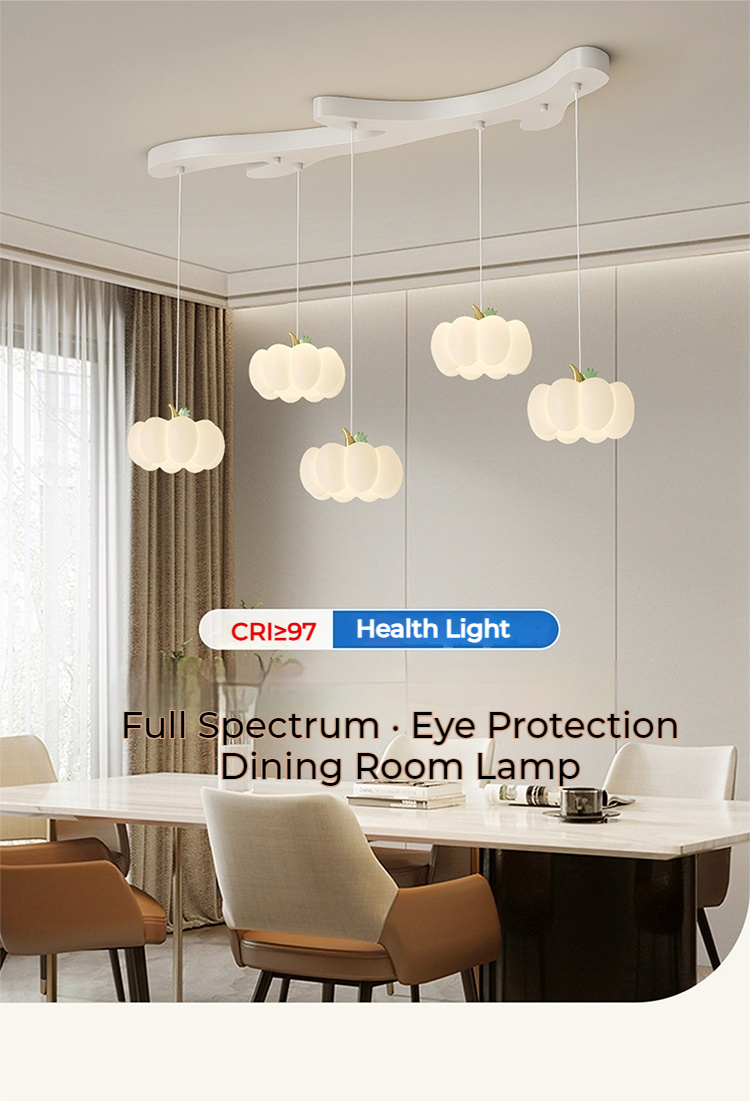 Dining Table Pendant Light Milky Cream Style 2/3/5 Lights Hanging Lamp ...