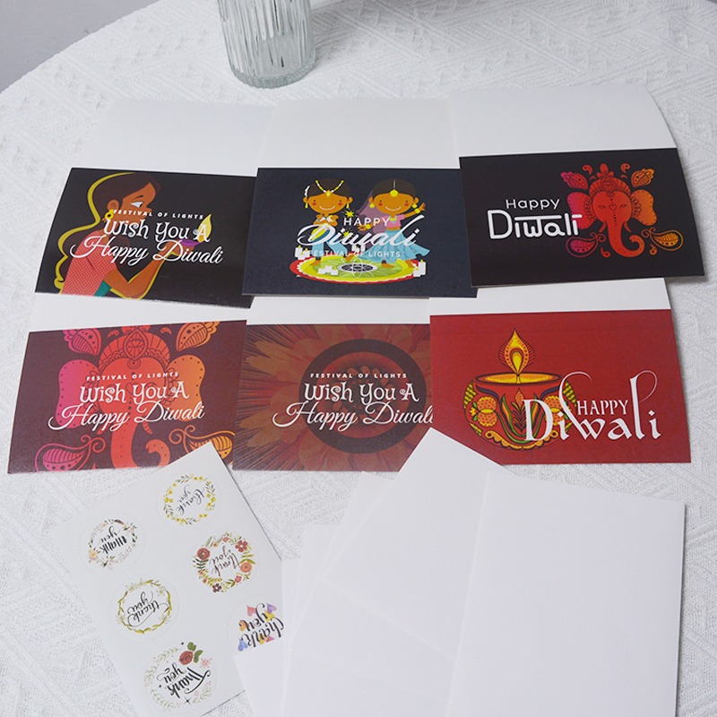 【Ready Stock】2024 Deepavali Greeting Card Gift Diwali Cards for Folding ...