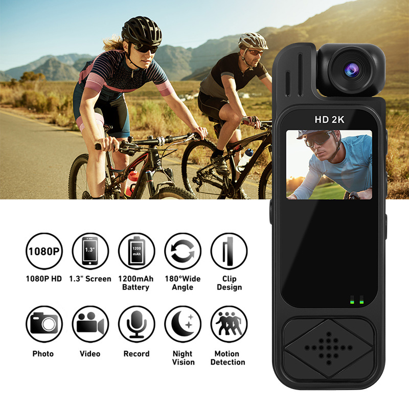 2024 New portable recorder with small pocket camera with screen clip ...