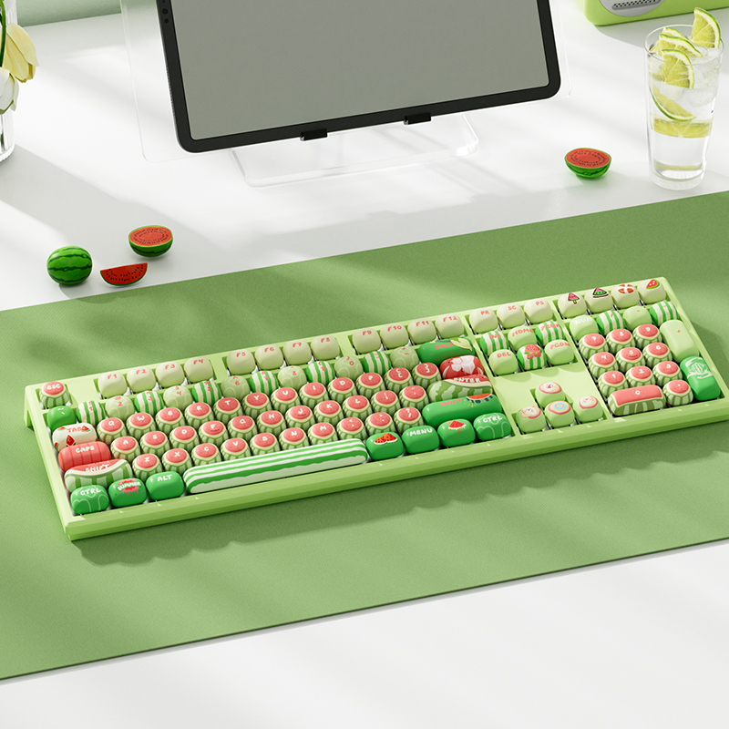 Akko x MonsGeek MG108B Watermelon Multi-modes Mechanical Keyboard With ...