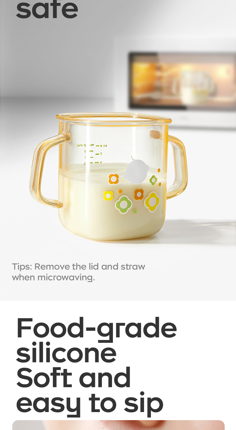 Bc Babycare Children's Milk Cup PPSU Scale Direct Drinking Straw Water Cup For Babies Aged 1-2-3 ...