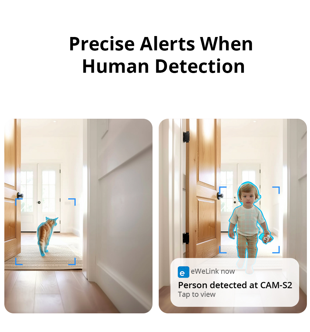 SONOFF CAM Slim Gen2 Smart Home Security Camera 1080HD Human Detection Camera Hibernation Two ...