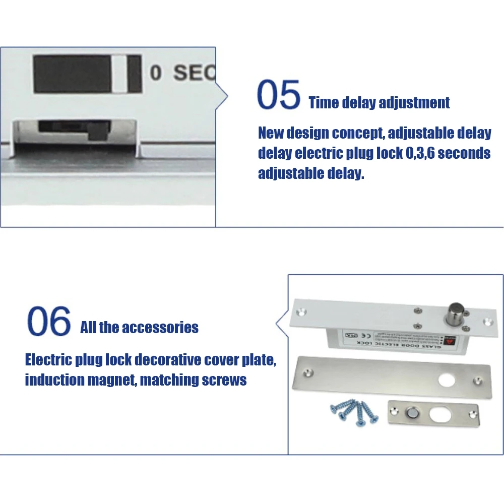 Low Temperature Electric Glass Wooden Door Drop Bolt Lock Fail Safe ...