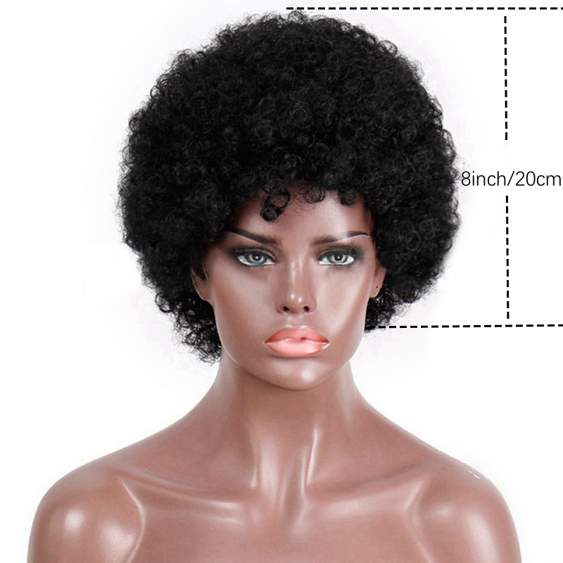 Afro Wigs for Black Women 70s Short Afro Wigs Disco Afro Puffy Wigs for Women Kinky Curly Wig ...
