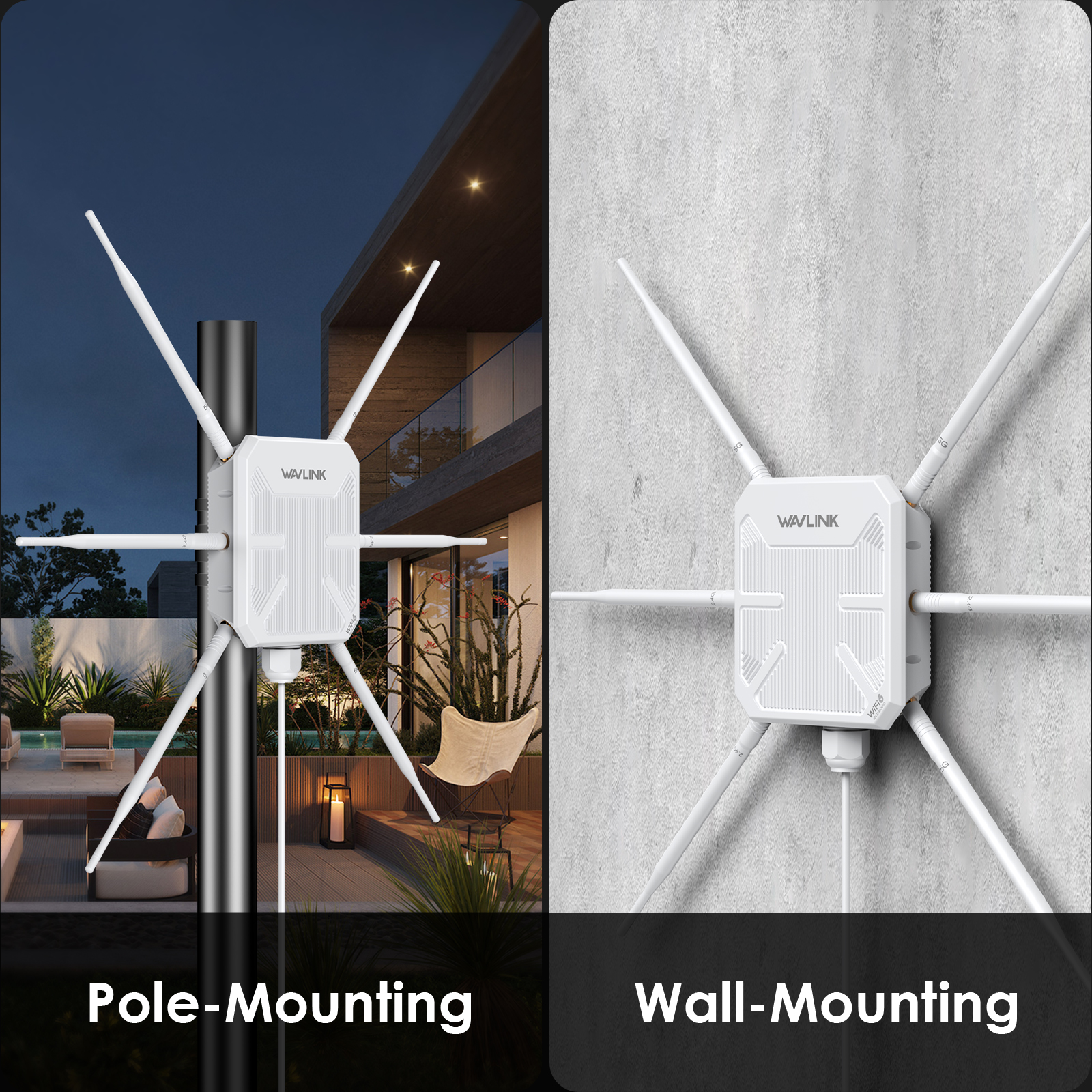 WAVLINK WiFi6 Outdoor AP Dual Band AX3000M Long Range Outdoor Mesh ...