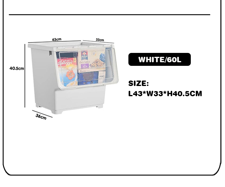 DR.STORAGE 28L/40L/60L Large Capacity Storage Box With Transparent Lid Stackable Toy Snack ...