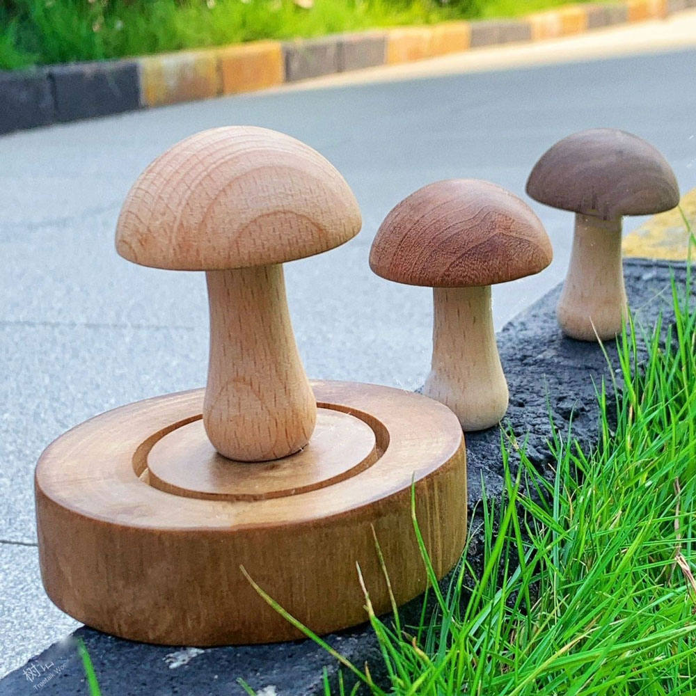 Aromatherapy Wood of Mushroom Essential Oil Diffuser Natrual Wood Car ...