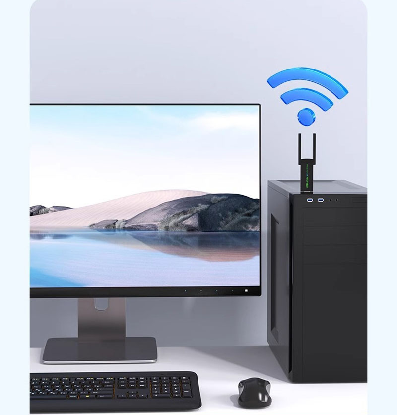 Driver free 5G dual band gigabit USB wireless network card WiFi ...