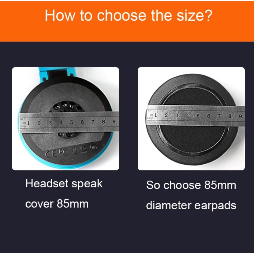 1 Pair Universal Soft PU Earpads Protein Skin Foam Headphones Cushions ...